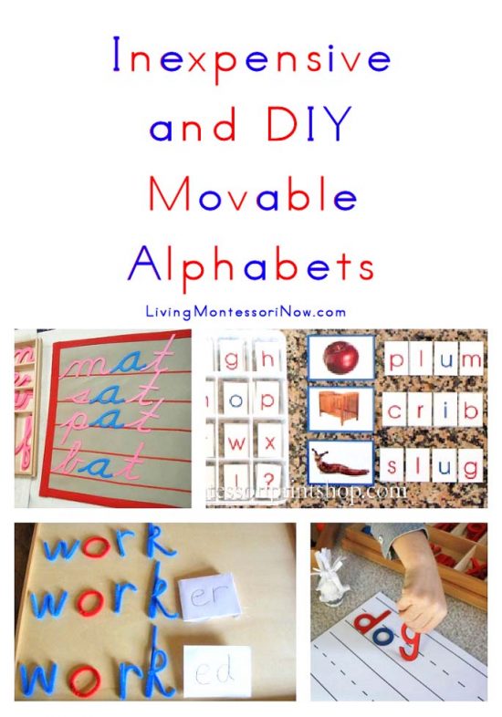 Montessori Monday – Inexpensive and DIY Movable Alphabets