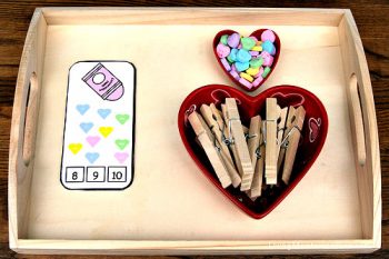 Montessori-Inspired Valentine Math Trays