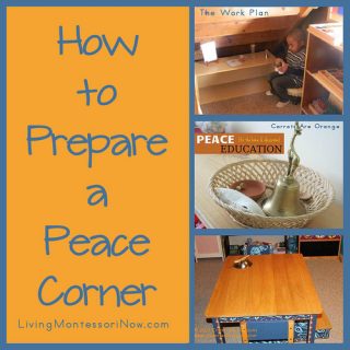 Montessori Monday - How to Prepare a Peace Corner