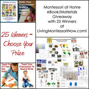 Montessori at Home eBook/Materials Giveaway with 25 Winners!