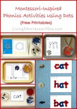 Montessori-Inspired Phonics Activities Using Dots {Free Printables}