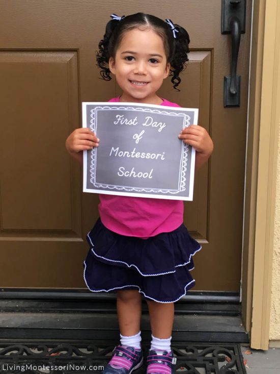 First Day of Montessori Photos {Free Printables - Instant Downloads ...