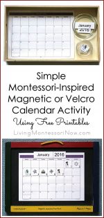 Simple Magnetic or Velcro Calendar Activity Using Free Printables ...