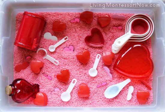 Sweet Valentine's Day Sensory Bin with Practical Life and Math ...