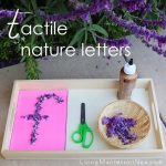 Tactile Nature Letters with Free Printable Letter Templates {Montessori ...