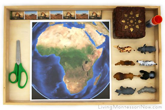 Simple African Animal and Continent Map Cut-and-Paste Activity {Free ...