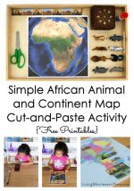 Simple African Animal and Continent Map Cut-and-Paste Activity {Free ...