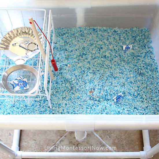 Fishing with Magnets Sensory Bin {Free Printable Letter, Number, Color ...