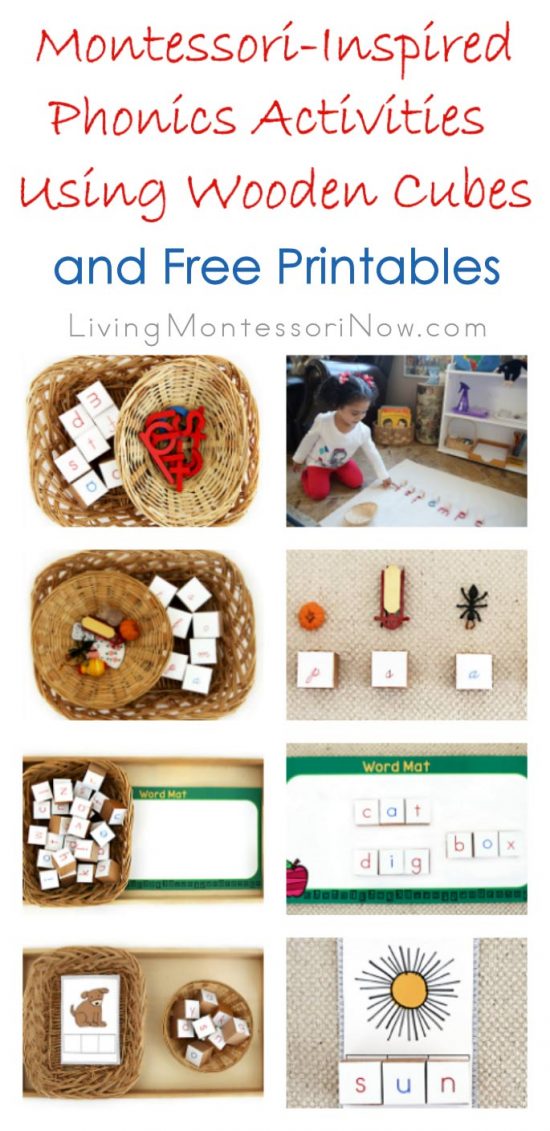 Montessori-Inspired Phonics Activities Using Wooden Cubes and Free ...