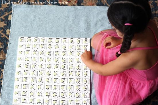 Fun Montessori Hundred Board Extension - Count 100 Glow-in-the-Dark ...