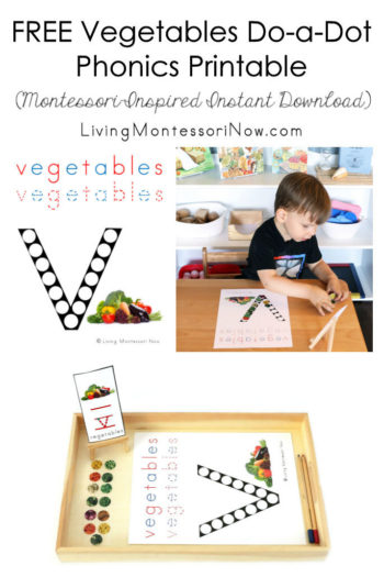 FREE Vegetables Do-a-Dot Phonics Printable (Montessori-Inspired Instant ...