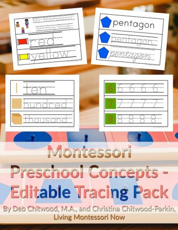 Montessori Preschool Concepts - Editable Tracing Pack - Living ...