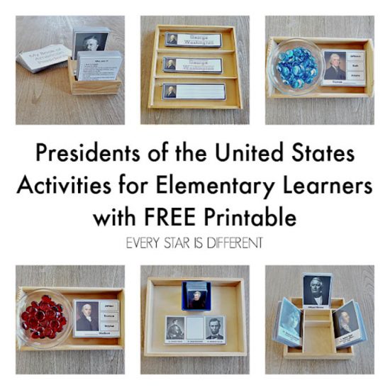 Montessori U.S. President Printables for Preschool Through Elementary ...