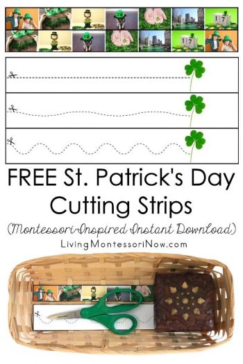 FREE St. Patrick's Day Cutting Strips (Montessori-Inspired Instant ...