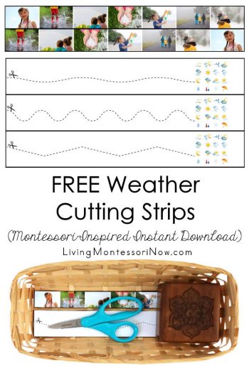 FREE Weather Cutting Strips (Montessori-Inspired Instant Download ...