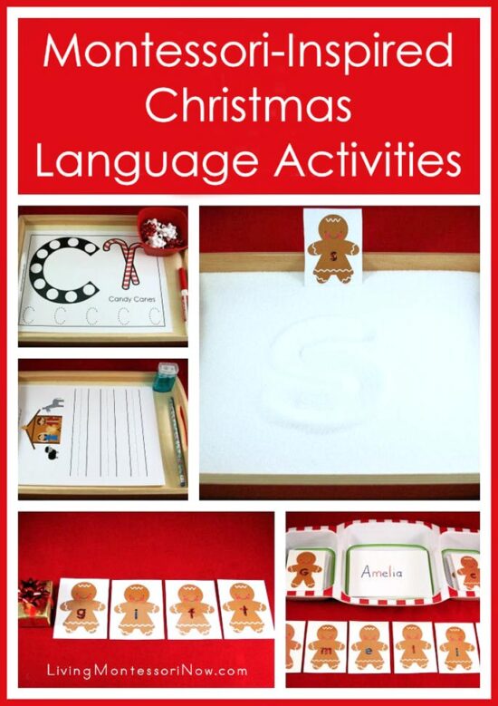 Montessori-Inspired Christmas Language Activities at PreK + K Sharing