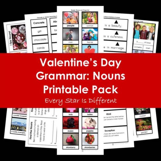 Montessori Valentine's Day Grammar Printables for Preschool Through ...