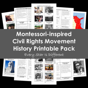 Montessori-Inspired Civil Rights Movement Printables for Preschool ...